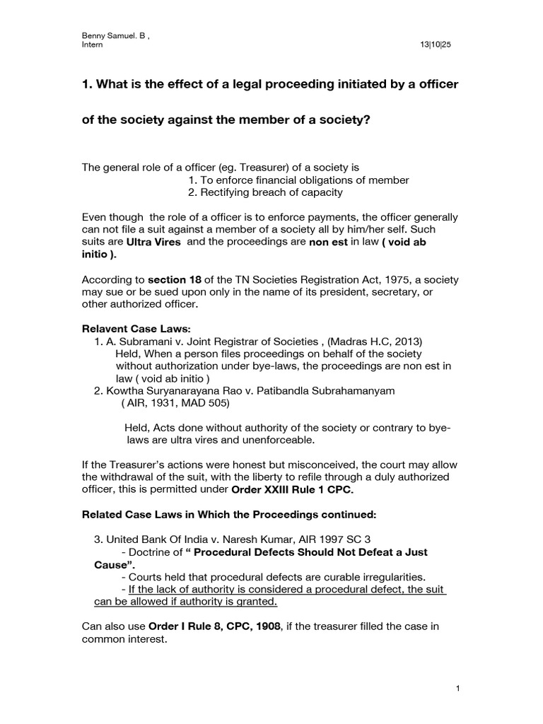 What Is The Effect of A Legal Proceeding Initiated-20251014185316 | PDF ...