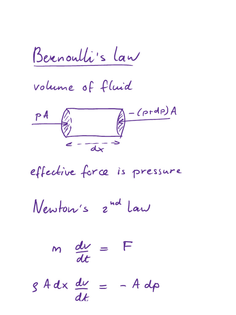 L3 - Biofluid - Mechanics (Bernoulli & Continuity Eqs) - Notes On ...