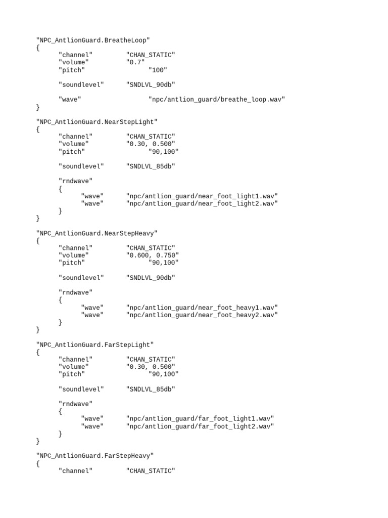 NPC Sounds Antlionguard Episodic | PDF | Computer File Formats ...