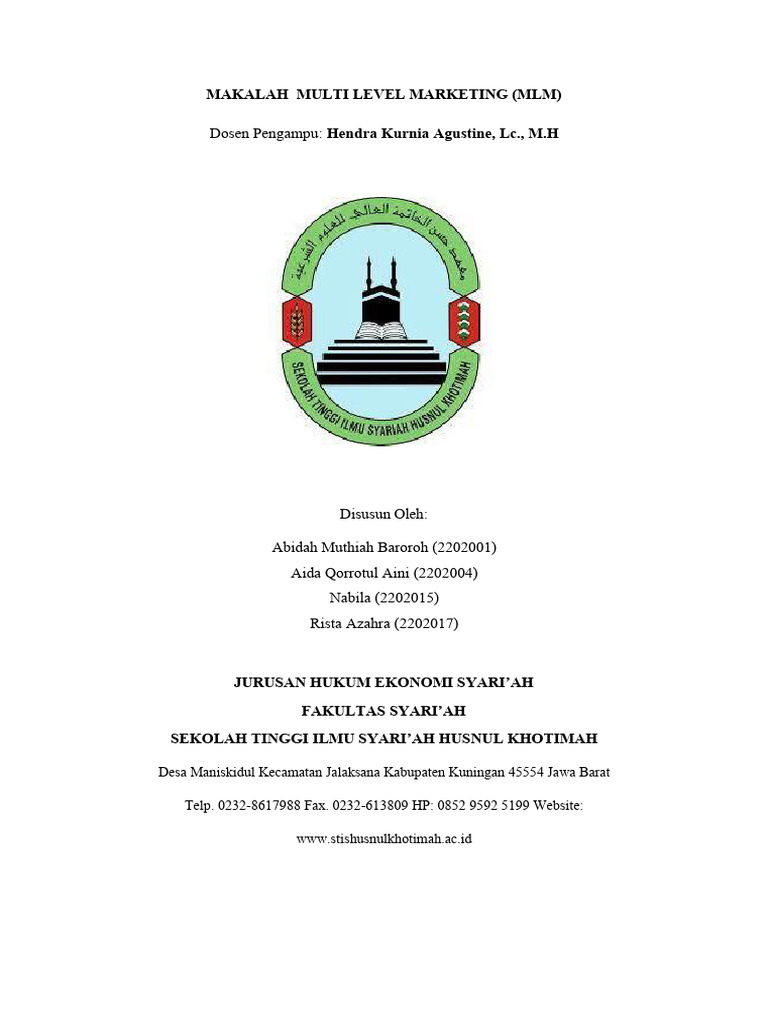 Panduan Syariah Multi Level Marketing | PDF