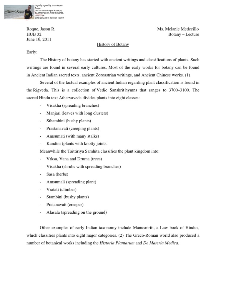 History of Botany | PDF | Botany | Plants