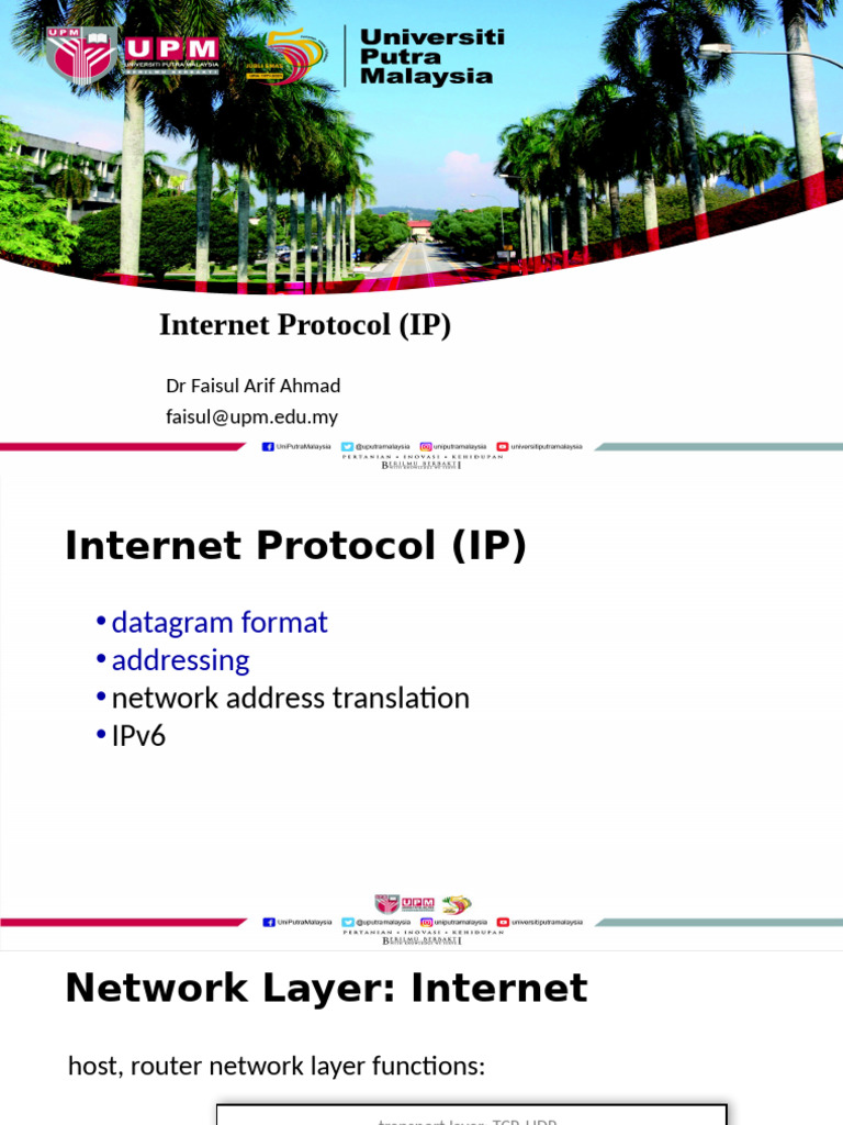 ECC3712-LNotes09 IP Internet Protocol | PDF | Internet Protocols | Ip ...