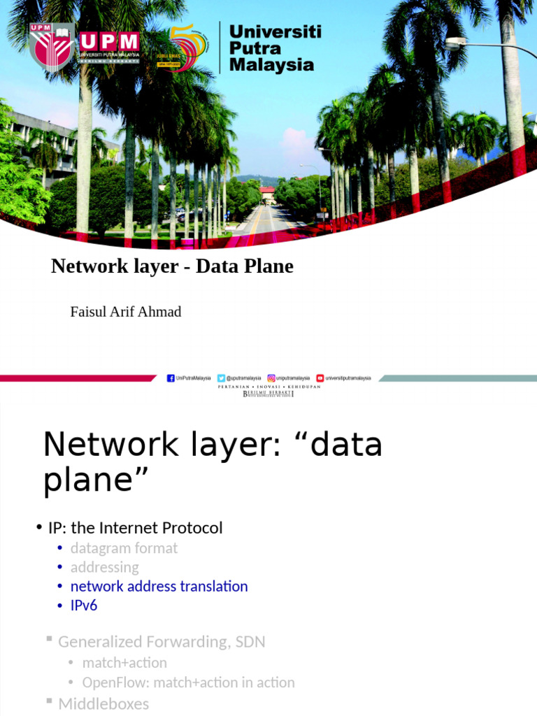 Network Layer Data Plane Overview | PDF | I Pv6 | Internet Protocols