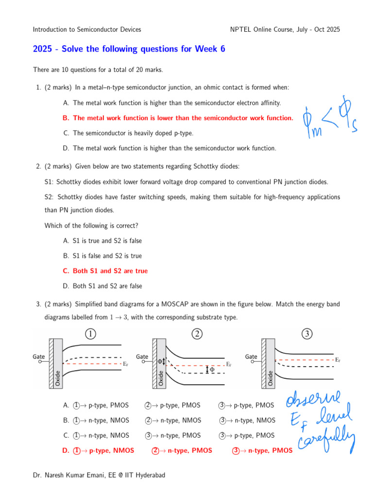 Week6 Solutions | PDF | Mosfet | Diode