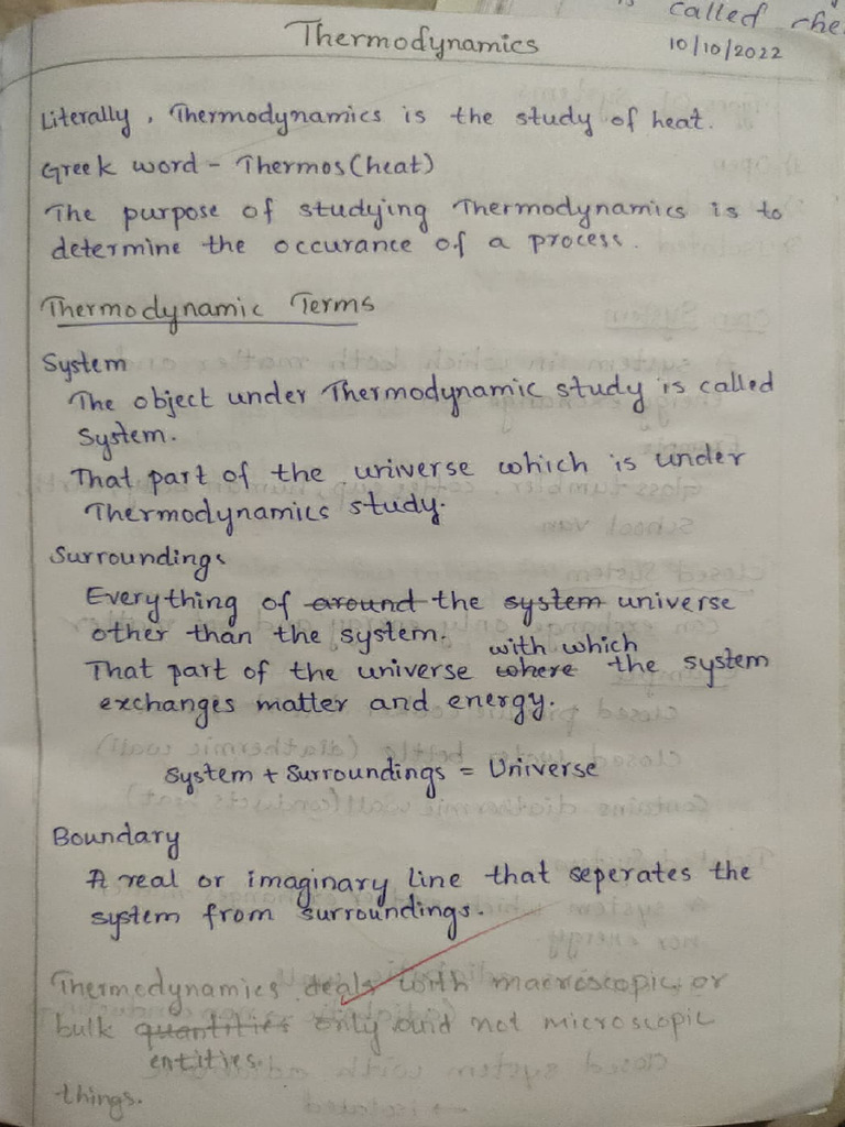 Thermodynamics Notes | PDF