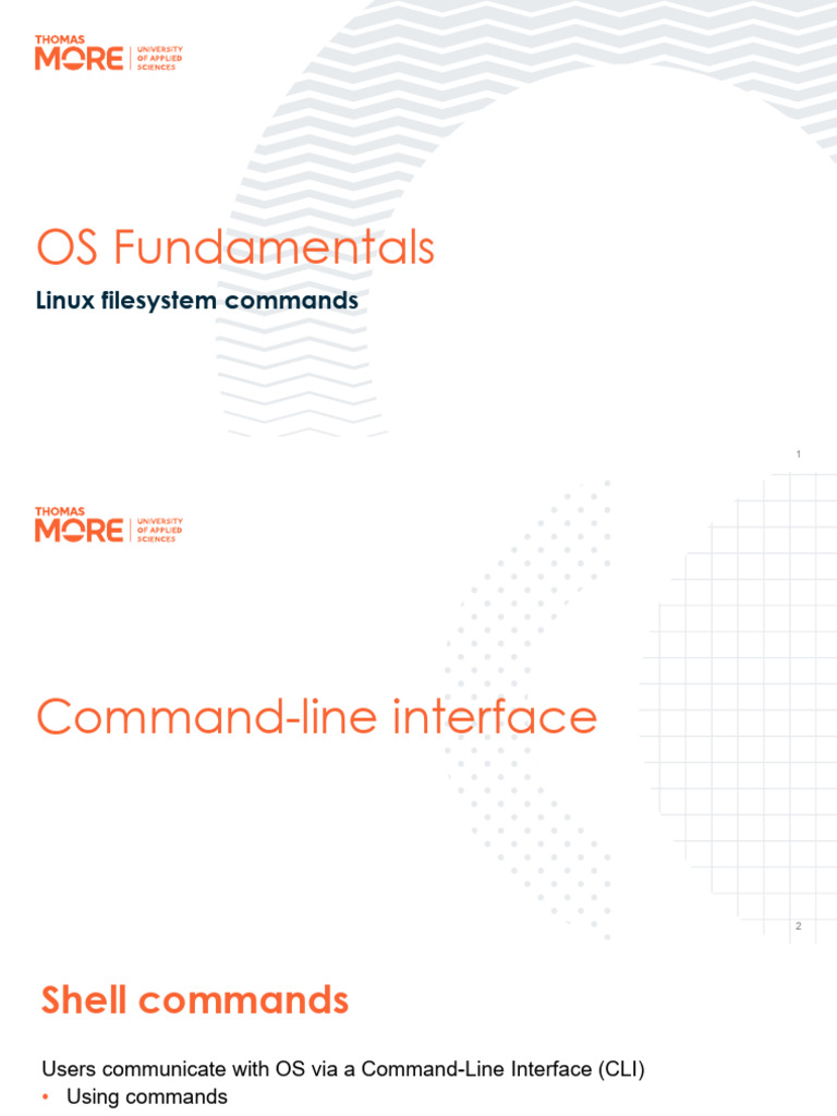 OS Fundamentals - 2 - Linux Filesystem Commands | PDF | Regular Expression | Command Line Interface