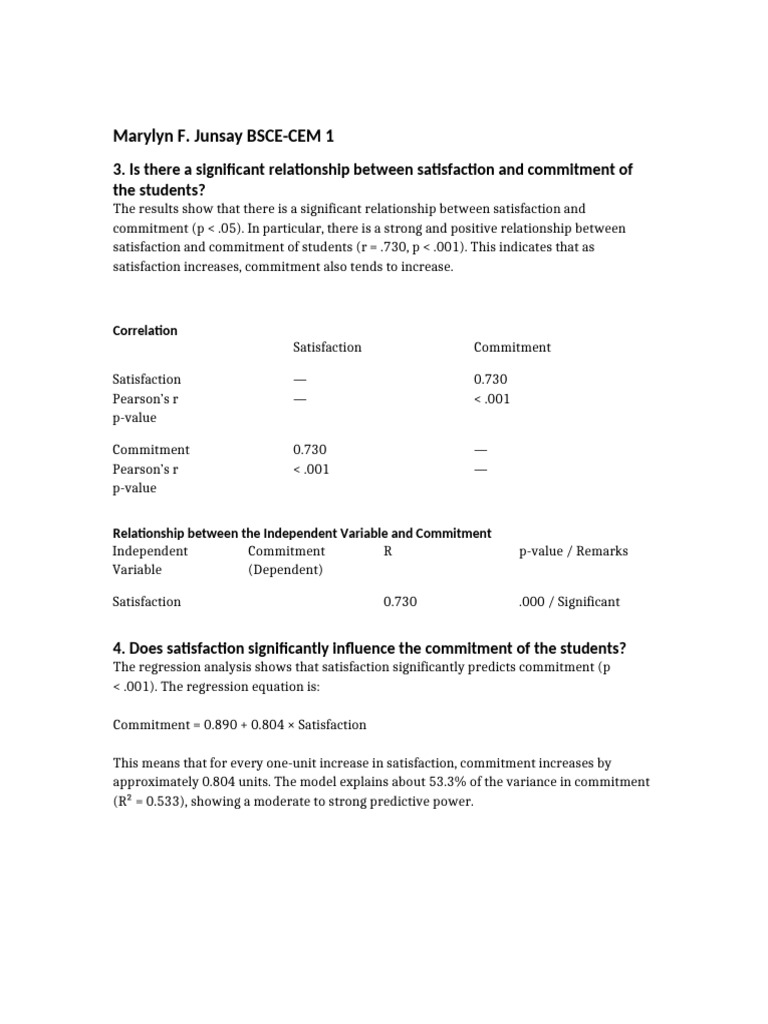 Correlation Regression Report | PDF