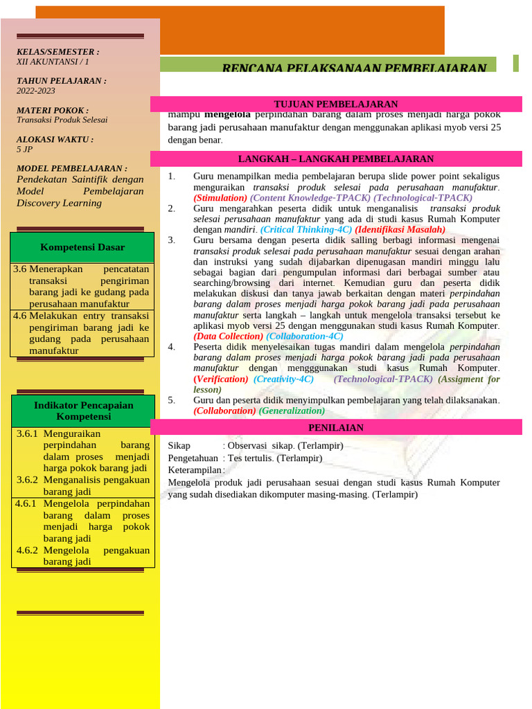 Luring Kd 3.16a Transaksi Produk Jadi | PDF