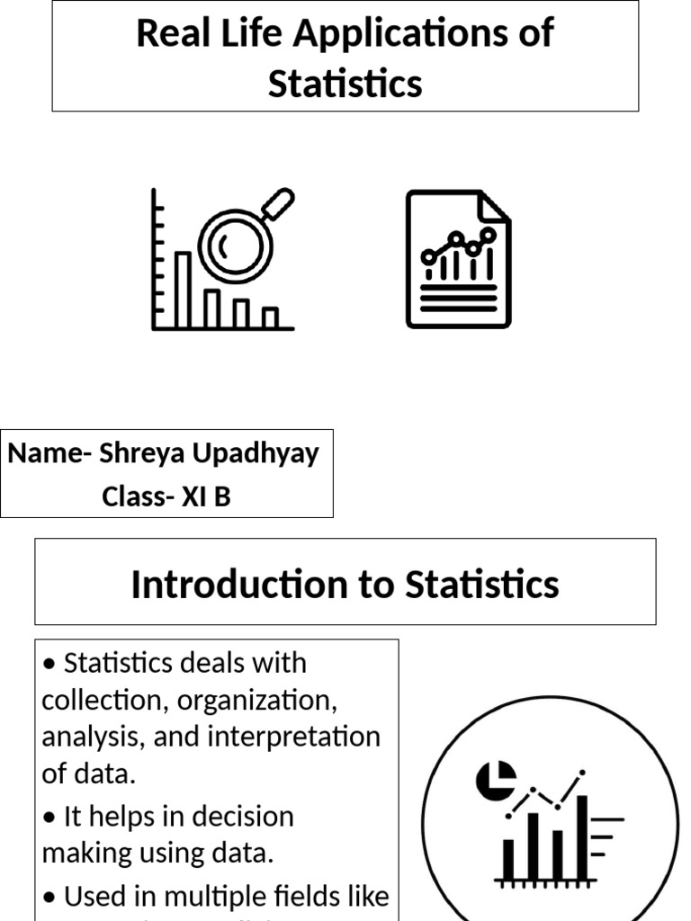 Statistics Real Life Application (MATHS PPT) | PDF