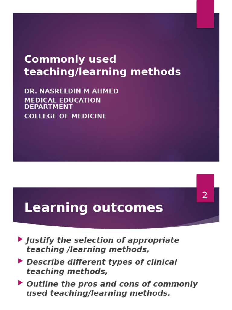 Commonly Used Teaching Methods | PDF | Learning | Teaching Method