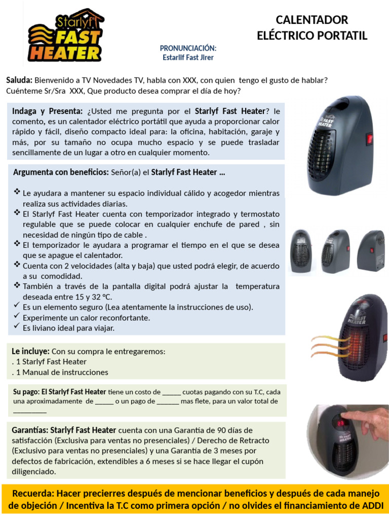 Starlyf Fast Heater Pa 01082024 - Aprobación Legal18!06!25 | PDF