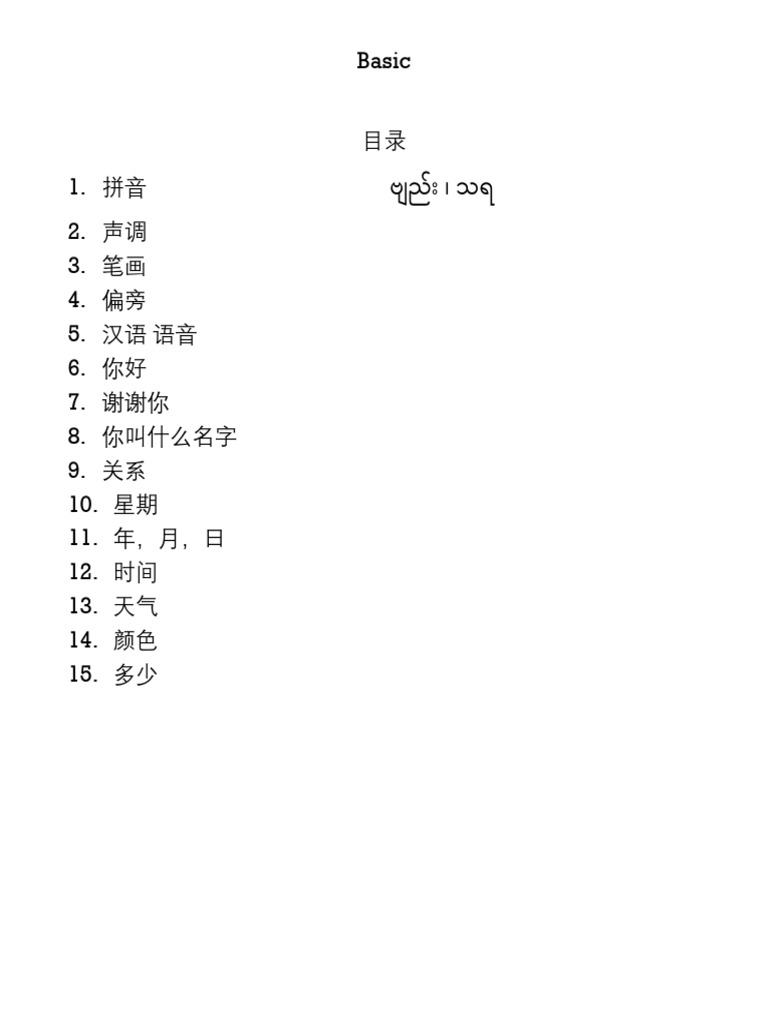Basic Hanyu | PDF