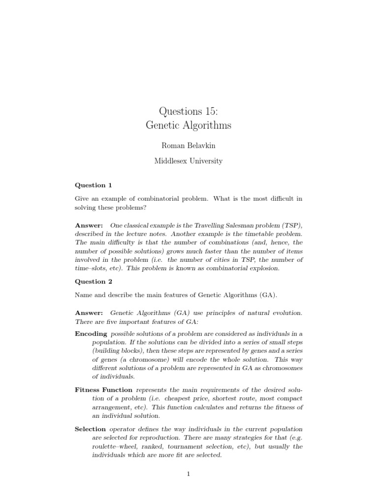 Ga | PDF | Genetic Algorithm | Genetics