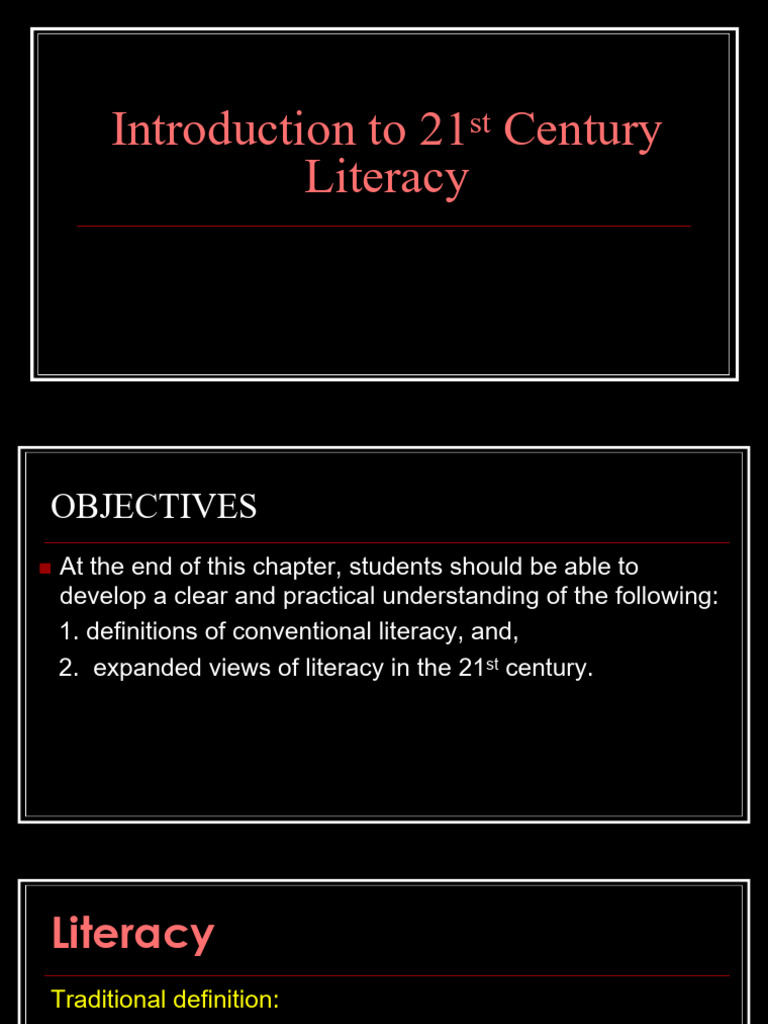 Understanding 21st Century Literacy | PDF | Literacy | Learning