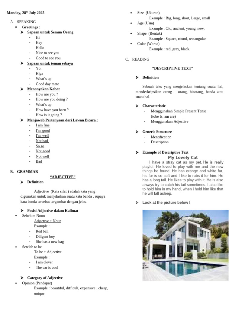English Speaking and Grammar Guide | PDF | Adjective | Morphology