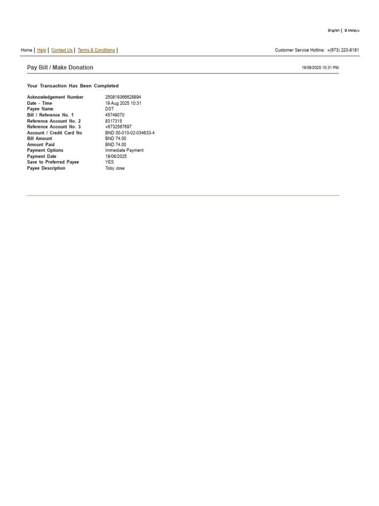 DST Infinity Payment | PDF
