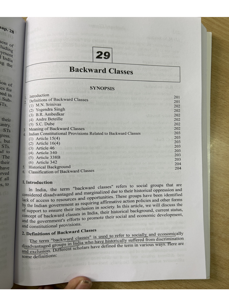 Backward Classes | PDF