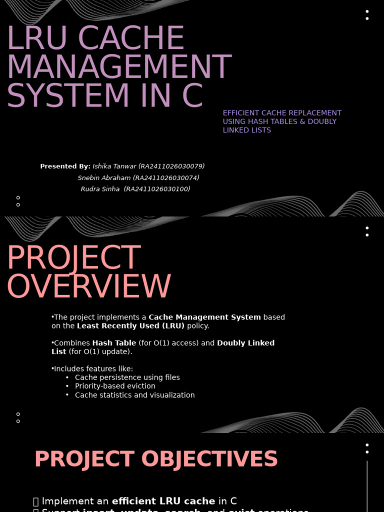 LRU PROJECT Presentation | PDF | Cache (Computing) | Information Technology