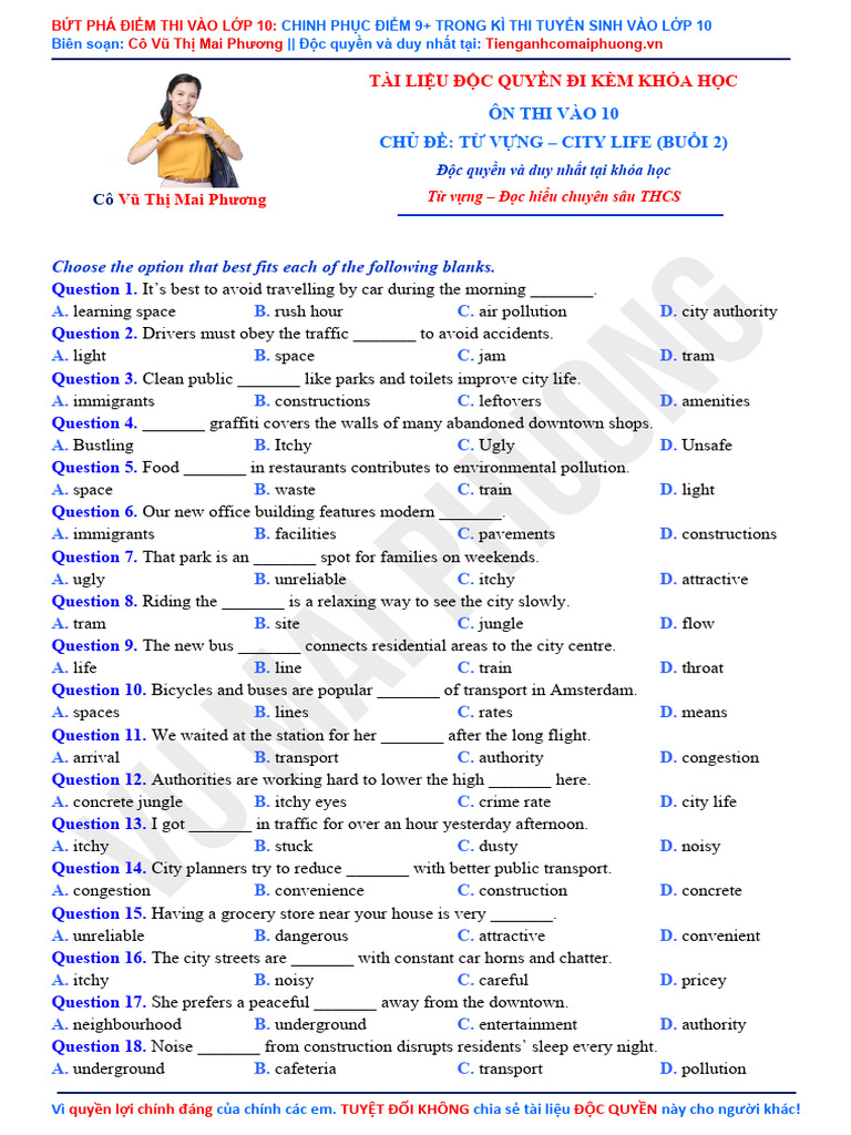 72852264-1756976270999-14-co-vu-mai-phuong-on-thi-vao-10-tu-vung-chu-de-city-life-buoi-2 (1) | PDF