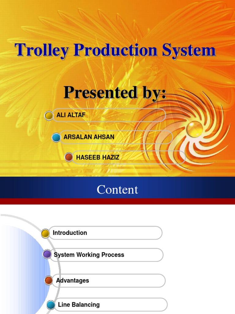 Trolley Production System: Presented by | PDF
