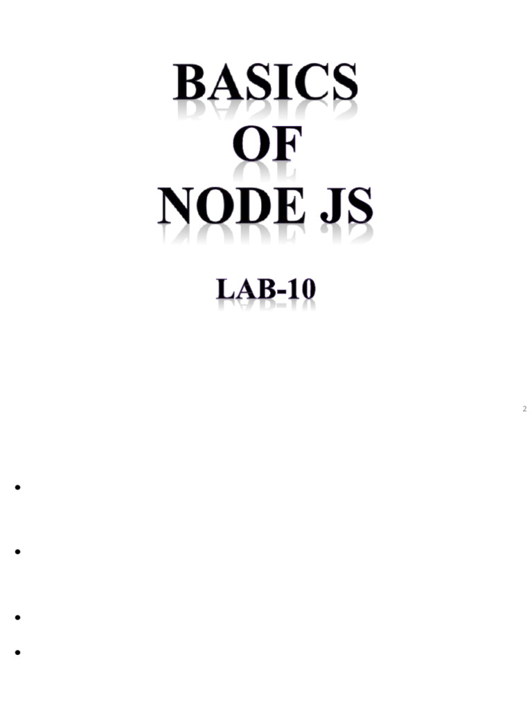 Lab10-Node JS Introduction | PDF | Computing | Information Technology