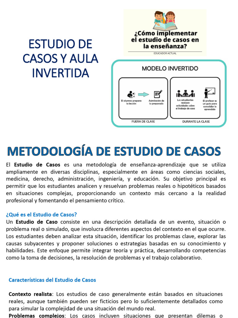 D07_ESTUDIO DE CASOS Y AULA INVERTIDA | PDF | Maestros | Caso de estudio
