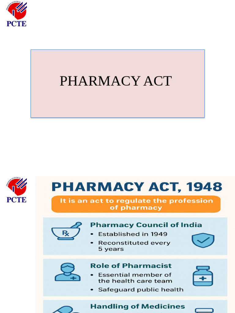 Pharm D Regulations Under Pharmacy Act | PDF