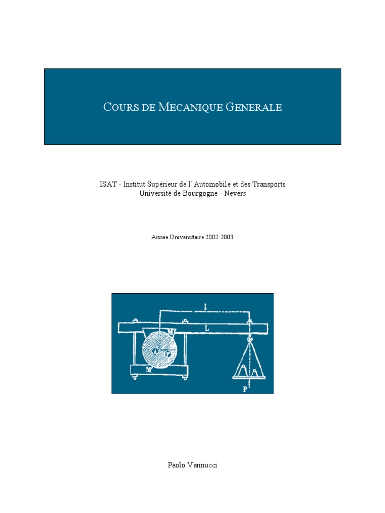 Mecanique Generale | PDF