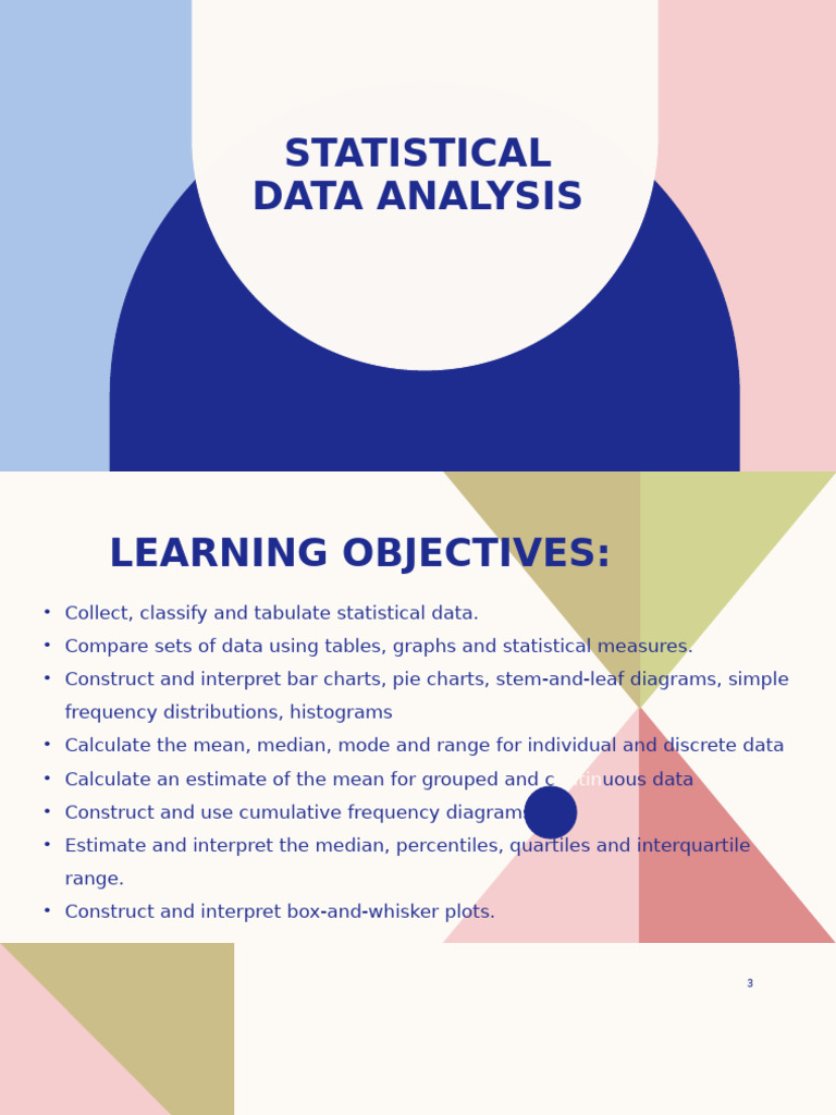 CH 3 - STATISTICAL DATA ANALYSIS | PDF | Quartile | Mean