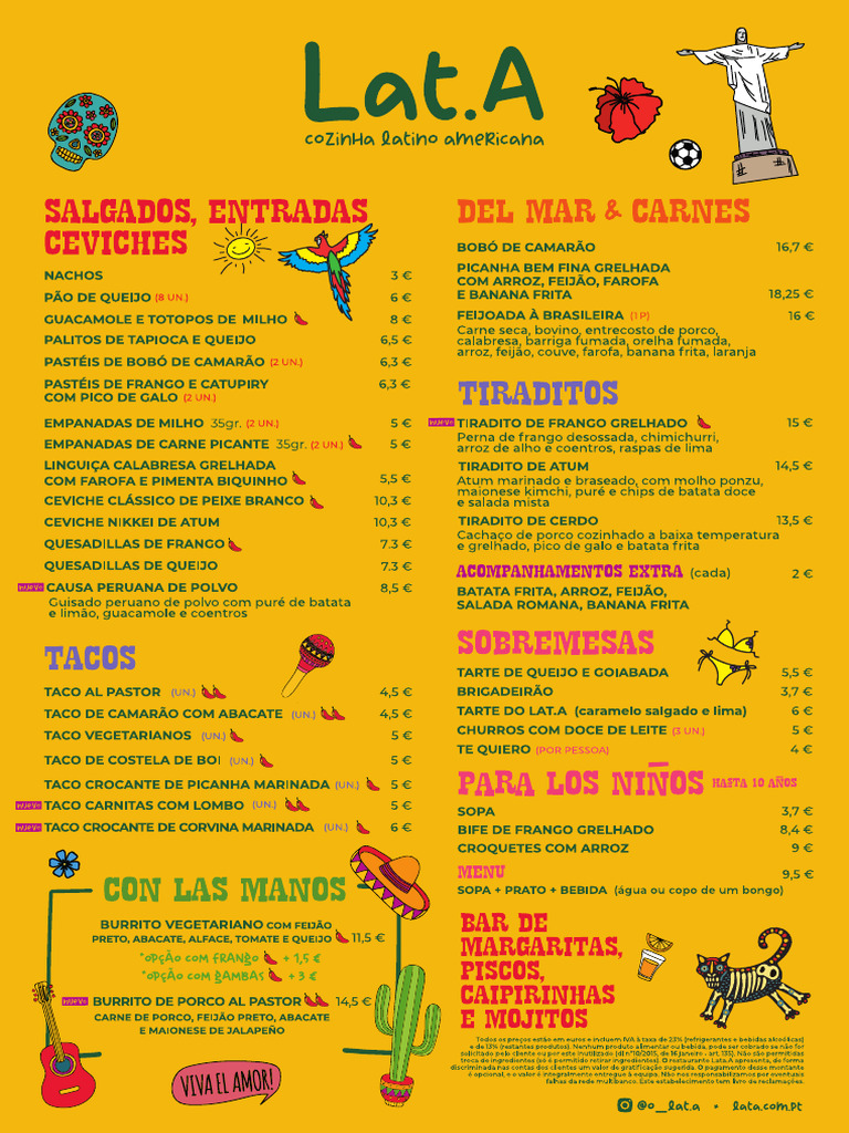 Menu Lata PortEng | PDF