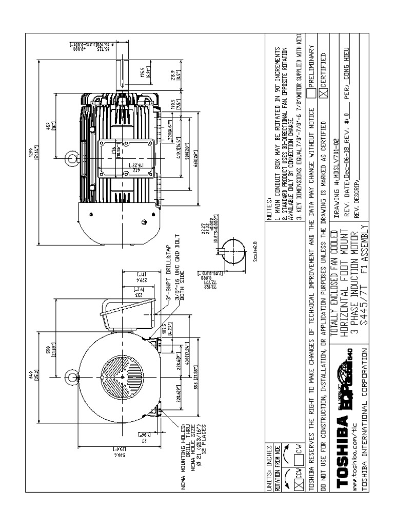Data Sheet Rev 0 Motor de 200hp - Caldera | PDF | Electrical ...