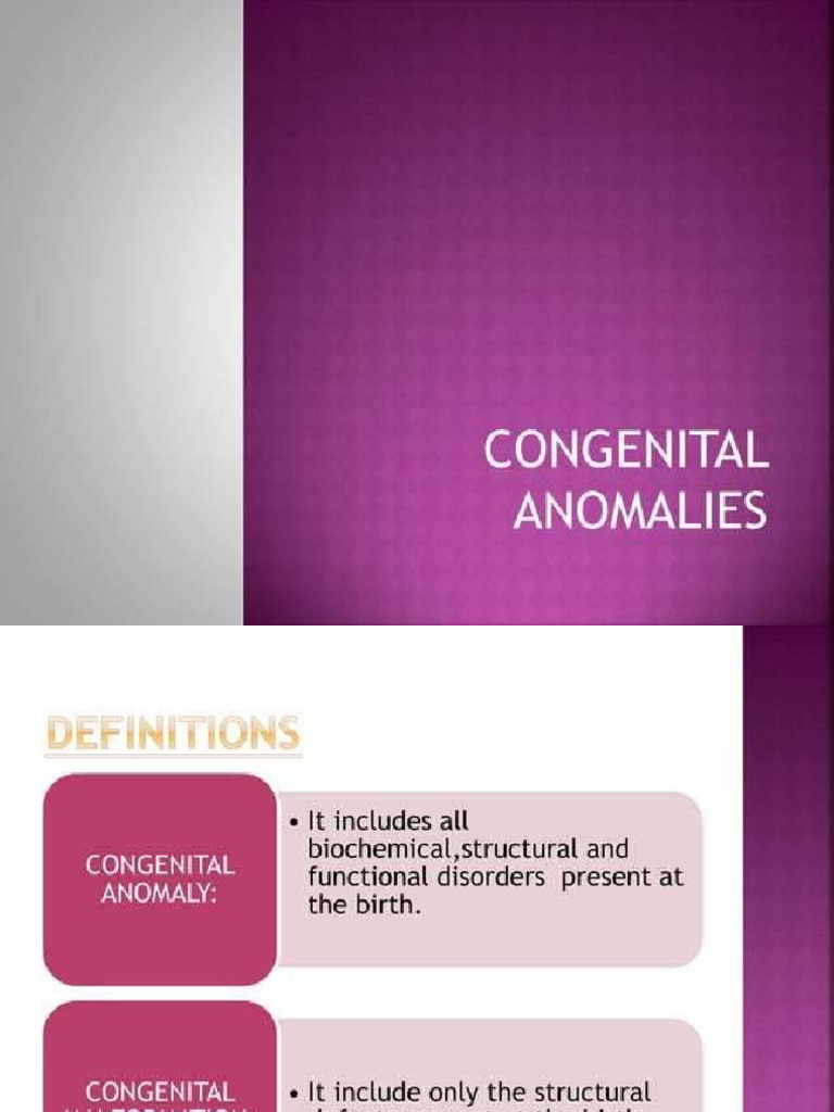 Overview of Congenital Disorders | PDF | Nervous System | Anatomy