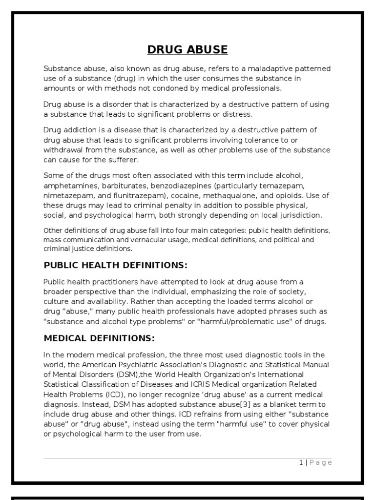 Drug Abuse | Substance Abuse | Positive Psychology