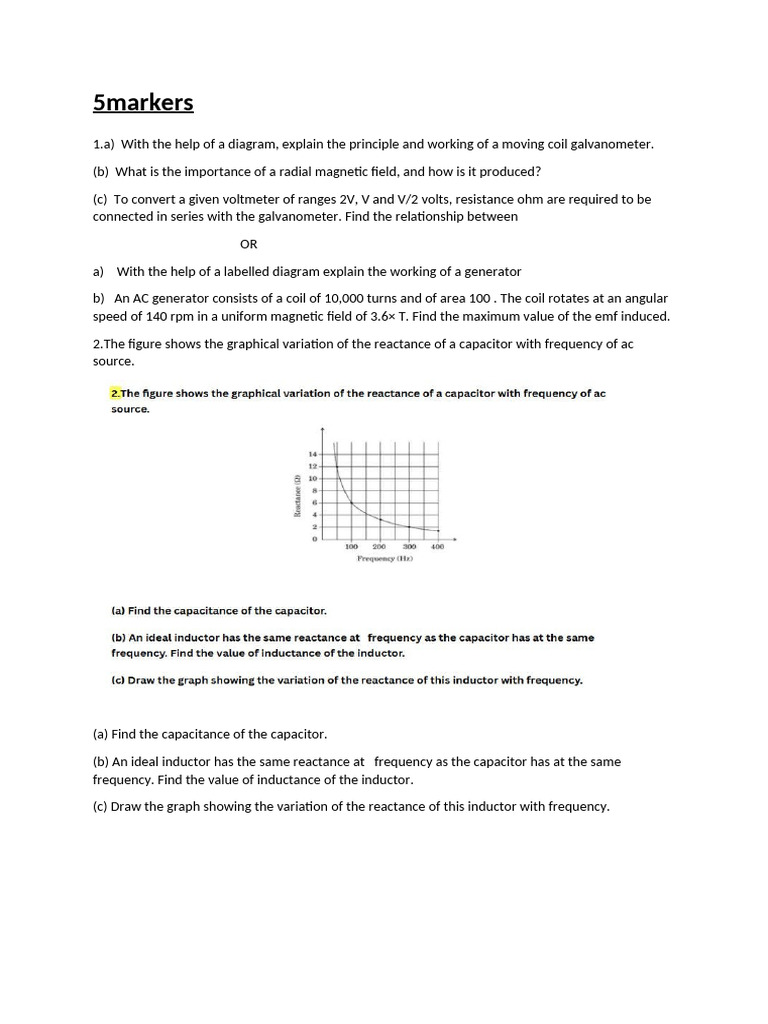 Physics Revision Worksheet | PDF | Capacitor | Capacitance