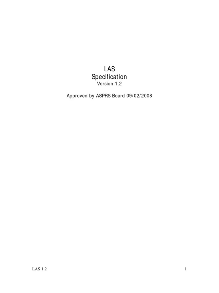 Asprs Las Format v12 | PDF | File Format | Byte