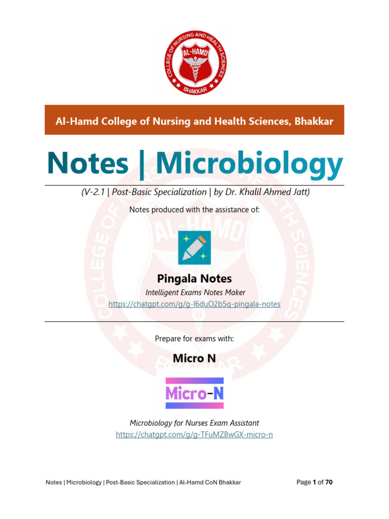 1 Microbiology Short Notes | PDF | Immune System | Sterilization ...