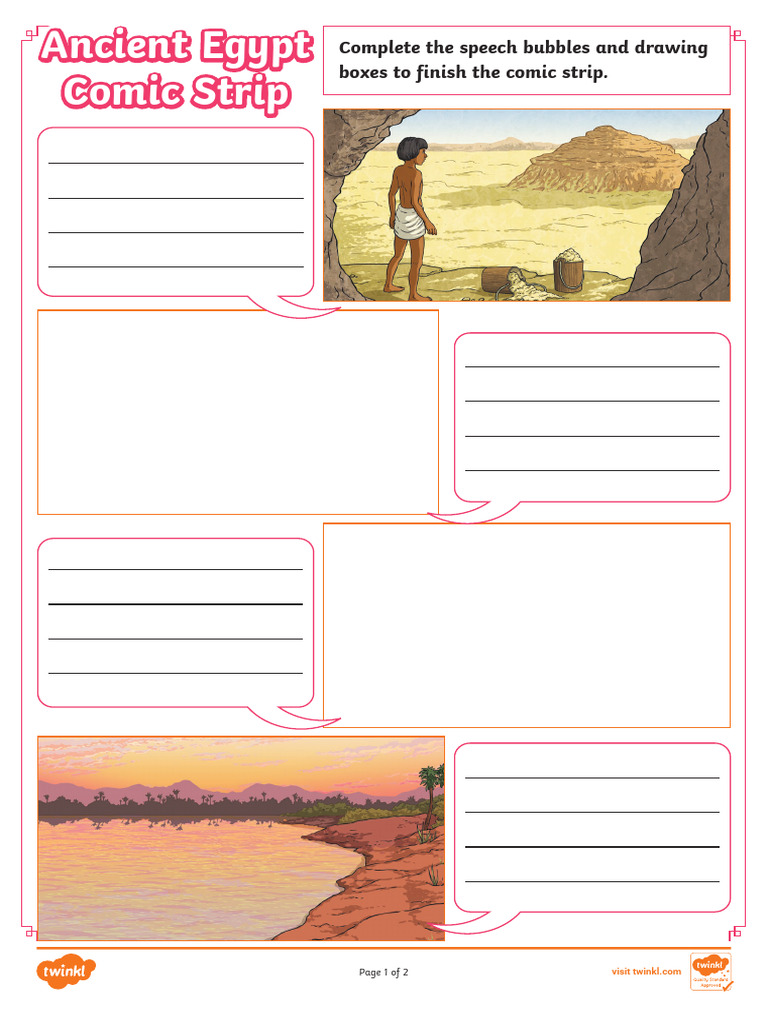 Finish The Ancient Egypt Comic Strip Ver 1 | PDF