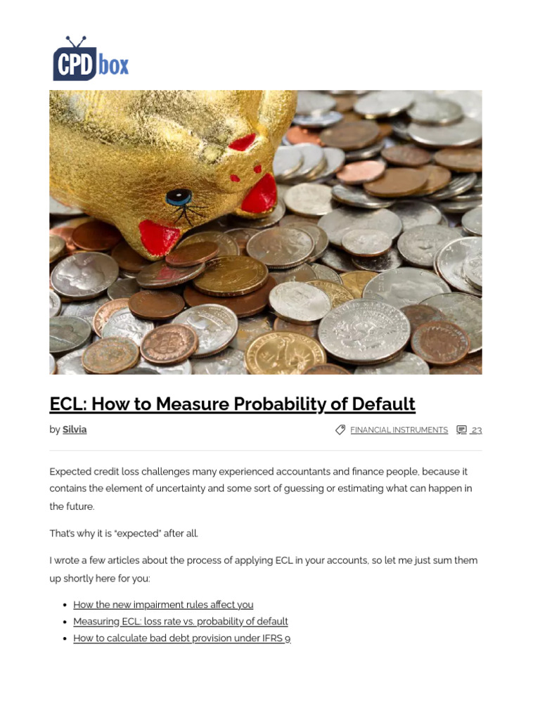 Measuring Probability of Default in ECL | PDF | Bonds (Finance ...