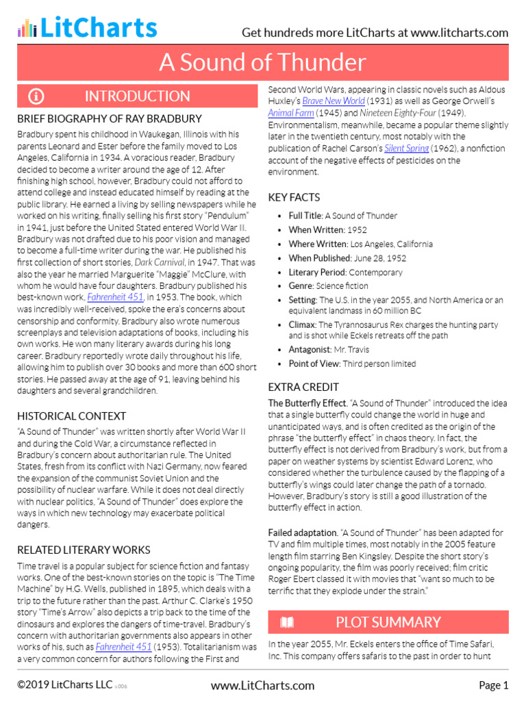 A Sound of Thunder | PDF | Ray Bradbury