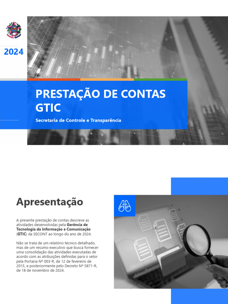 PRESTACAO-CONTAS-GTIC-2024 | PDF | Tecnologia da Informação | Informática