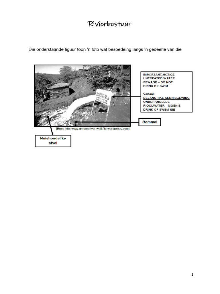 Geografie Graad 12rivierbestuur - Oefeninge | PDF