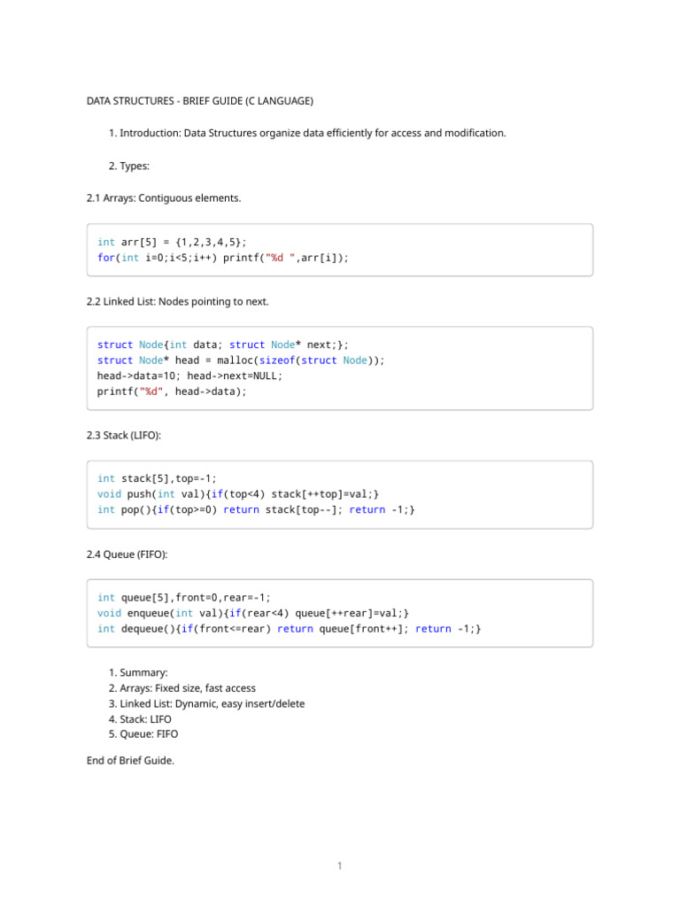 Data Structures PDF | PDF