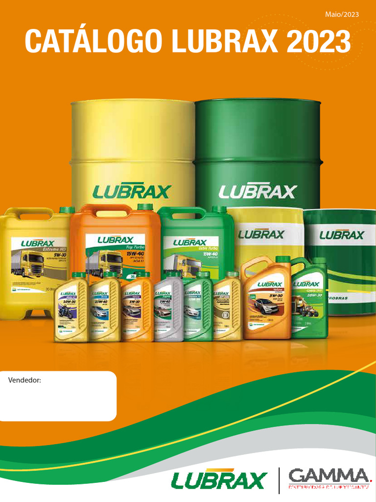 Catálogo de Lubrificantes Lubrax 2023 | PDF | Motocicleta | Tecnologia ...