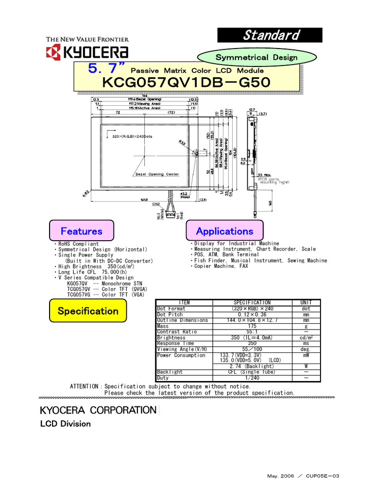 KCG057QV1DB G50 | PDF