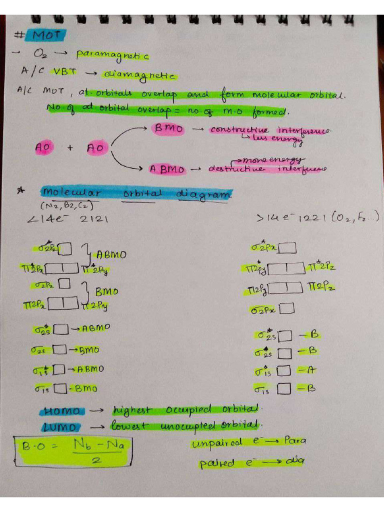 Chemical Bonding Short Notes 11th | PDF