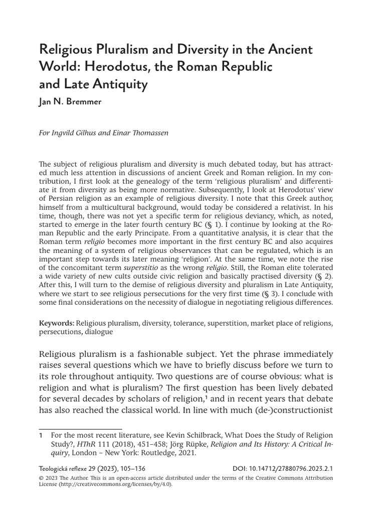 Religious Pluralism and Diversity in The | PDF | Achaemenid Empire ...