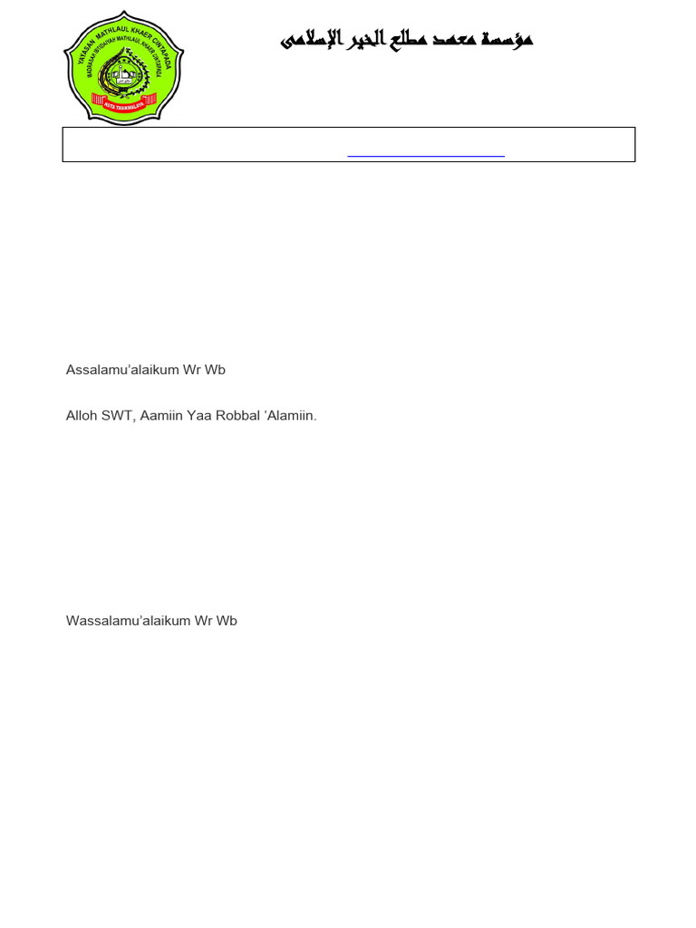 Pemberitahuan Rihlah | PDF