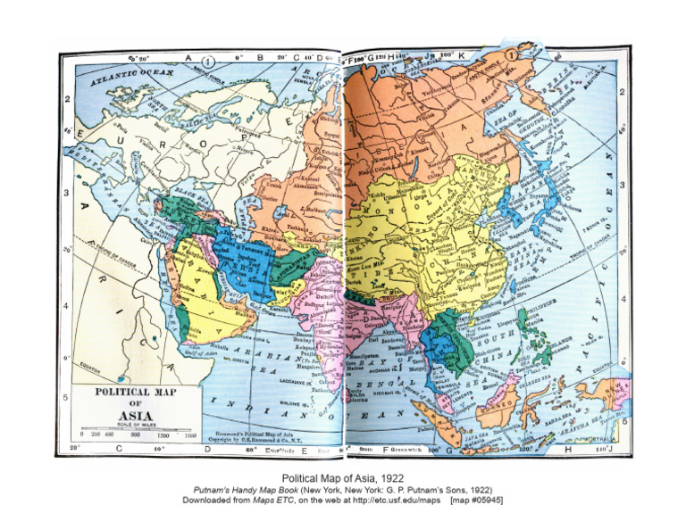 1922 Political Map of Asia | PDF