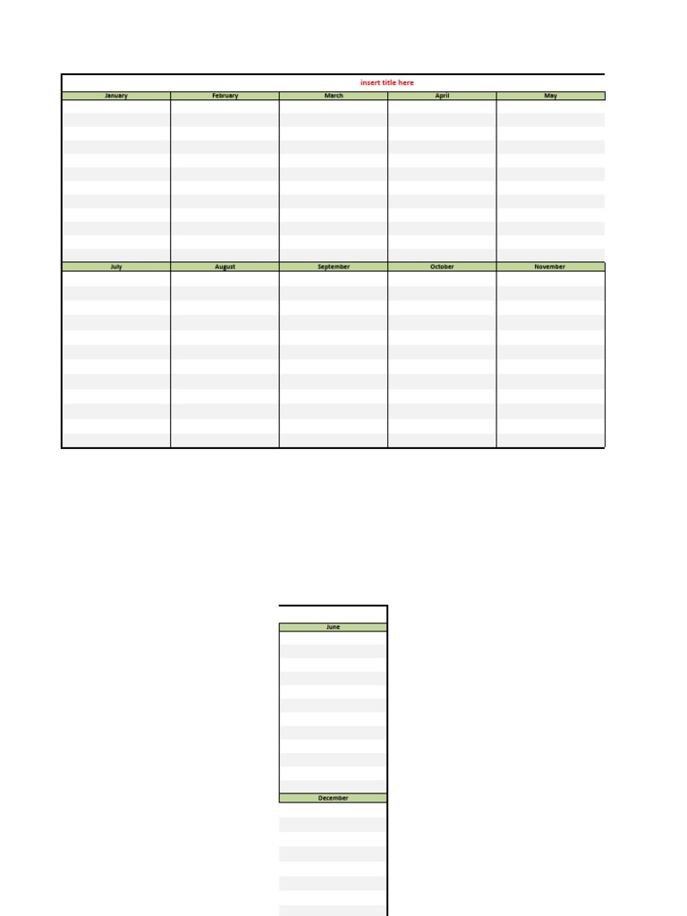 Calendar Template | PDF