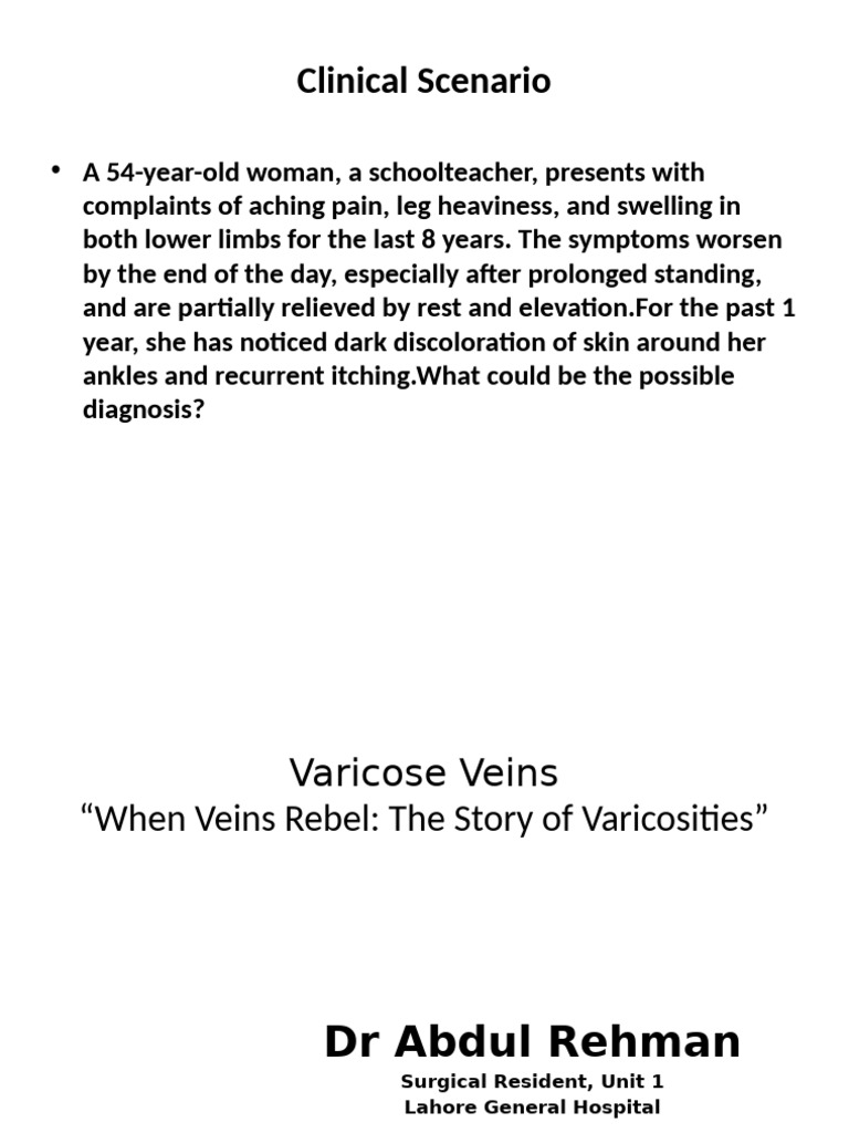 Varicos Veins Plus Scenario Final | PDF | Vein | Varicose Veins